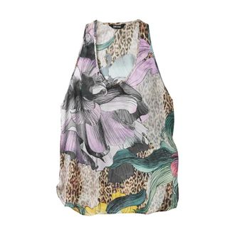 Just Cavalli Blumendruck Chiffon Top - - Tops - Damen - Mehrfarbig - XS