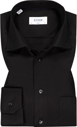 Eton Herren Hemd schwarz Classic Fit
