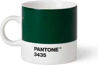 Copenhagen Design Pantone Espressotasse, Porzellan, Dark Green 3435, 6.1 x 6.1 x 8.2 cm