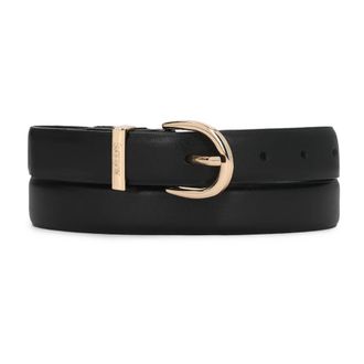 Kazar Lederg&uuml;rtel mit abgerundeter Schnalle - - Accessories - Damen - Schwarzk - 100 CM