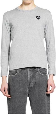 Comme Des Gar&ccedil;ons Homme, Tops, Gris, Taille: XL T-Shirt Emblem Knit