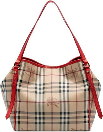 Burberry Shopper - Small Haymarket Check Coated Canvas Canterbury Tot - Gr. unisize - in Braun - f&uuml;r Damen