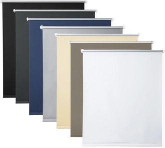 Woltu Verdunkelungsrollo ohne Bohren, Thermo Verdunkelungsrollo mit Kette, Sichtschutz, f&uuml;r T&uuml;ren und Fenster, 110 x 150 cm, Wei&szlig;