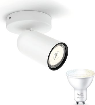 Philips myLiving Pongee Aufbauspot Wei&szlig; - 1 flammige Spot - Spots Oberfl&auml;che Inkl. WiZ GU10 - Warmwei&szlig; bis kaltwei&szlig;es Licht - Bluetooth