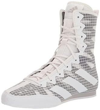 adidas Unisex Hog 4 Boxing Shoe, White/White/Grey, 5 US Men