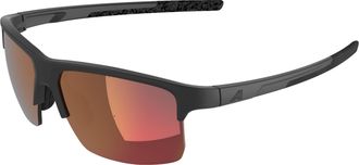 Alpina EAGLE Q-LITE, stylische Sonnenbrille f&uuml;r Erwachsene, 100 Prozent UV-A, B, C-Schutz, black matt (red)