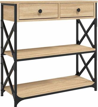 vidaXL Konsolentisch Sonoma-Eiche 75x28x75 cm Holzwerkstoff - Vidaxl
