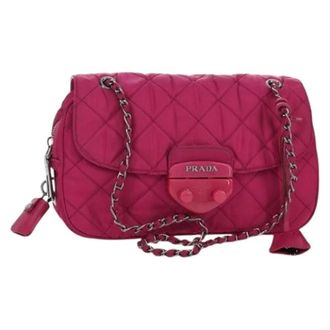 Prada Sac bandouli&egrave;re vintage en nylon Pre-owned - Femme - Pre-owned - Rose - Taille: ONE Size