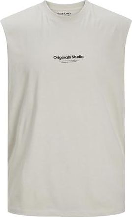 Jack & Jones Jorvesterbro T-Shirt sans Manches Sn Débardeur, Beige Clair, L Homme