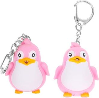 Hemobllo Toyvian Porte-Cl&eacute;s Animaux Lumineux LED Pingouin, 2 Pi&egrave;ces en M&eacute;tal et Plastique, Accessoires pour Cl&eacute;s et Paquet, Pr&eacute;sent F&ecirc;te des P&egrave;res ou F&ecirc;te des 