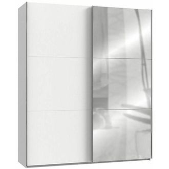Inside75 Inside75 - Armoire coulissante lisbeth 1 porte blanc 1 miroir 200 x 236 cm hauteur