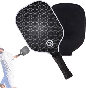 Generic Pickle-Ballschl&auml;ger aus Kohlefaser - Kohlefaser, Leichter -Schl&auml;ger | Waben-Kern, Set, bequemer Griff, Outdoor-Zubeh&ouml;r f&uuml;r Damen und Herren