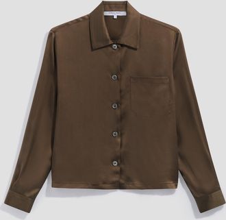 Gerard Darel Chemise satin&eacute;e - CLIO - Kaki moyen
