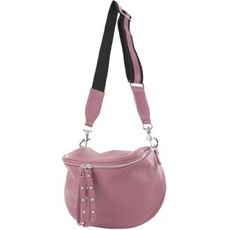 modamoda.de T236 - Umh&auml;ngetasche Klein Small aus ital. Leder, Farbe:Flieder