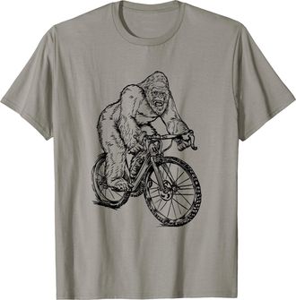 Seembo Gorilla Cycling Bicycle AFFE Lustiges Tierfahrrad T-Shirt