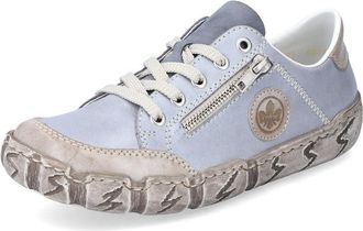 Rieker Damen Low-Top Sneaker L0314, Frauen Halbschuhe,Strassenschuhe,Freizeitschuhe,Turnschuhe,Laufschuhe,Sportschuhe,Weiss Kombi (43),41 EU / 7.5 UK