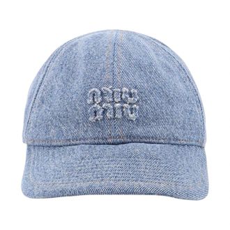 Miu Miu Drill Baseball Cap - - Accessories - Damen - Blau - M