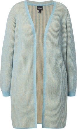 Ulla Popken Strickjacke Long-Strickjacke Doubleface-Rippstrick