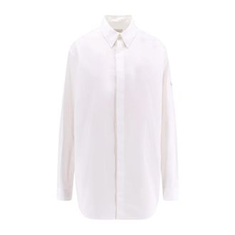 Moncler Wei&szlig;es Hemd mit Ikonischem Metall-Detail - - Blouses & Shirts - Damen - Wei&szlig; - 2XS
