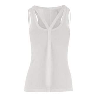 Helmut Lang Wei&szlig;es Tanktop Pima Baumwolle Modal - - Tops - Damen - Wei&szlig; - L