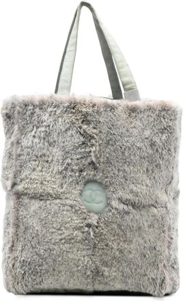 Chanel Shopper - CC Lapin Fur Tote - Gr. unisize - in Grau - f&uuml;r Damen