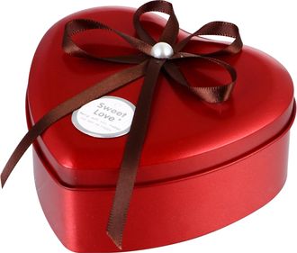 BESTONZON Metalldose Herz Dose mit Deckel Herzdose Metall Keksdose Hochzeit Geschenkbox Weihnachtsdosen Weihnachten Geschenkdose Teedosen Gebäckdose Leere Blech