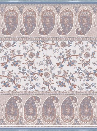 Bassetti Jacquard Warm Plaid Genova 41 aus Baumwolle Mako-Satin in der Farbe Beige, Maße: 140cm x 190cm, 9324213