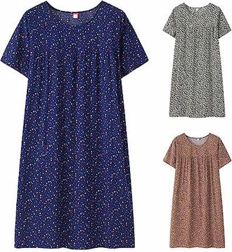 Generic Chemises de nuit pour femmes âgées UK - Chemises de nuit en coton pour femme - Grande taille - Ensembles de vêtements de nuit et chemises de nuit pour