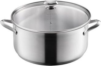 Metaltex ICONA - Niedriger Kochtopf, Edelstahl, 32 cm, 10 l