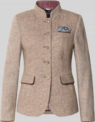 White Label Blazer mit Viskose-Anteil und Stehkragen