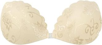 Generic Soutien-gorge sans bretelles, soutien-gorge push-up auto-adhésif pour femme, kaki, E