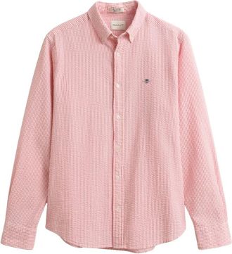 GANT Homme, Chemises, Rose, Taille: M Seersucker Striped Shirt
