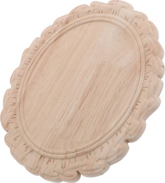 Amosfun European Style Wood Carved Mirror Frame Unpainted Solid Wood Embossed Wall Decor Vintage Picture Frame for Living Wedding Display