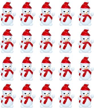 Cabilock Mini Schneemann Figur 2.9 Zoll Weihnachtsdeko Kleine Schneem&auml;nner Deko Figuren F&uuml;r DIY Mikro Landschaft Bastelset Tischdekoration