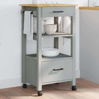vidaXL Chariot de cuisine monza 48x40x90 cm bois massif de pin Vidaxl