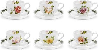 Portmeirion Set de 6 tasses et soucoupes Botanic Roses