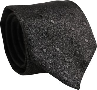 Dolce & Gabbana Polka-Dot Silk Necktie - Black