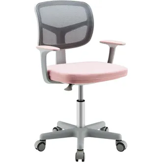 Costway Costway - Kinderschreibtischstuhl 360&deg; drehbar, Jugendstuhl 80-91,5cm h&ouml;henverstellbar, Computerstuhl f&uuml;r Kinder 3-10 Jahre alt (Violett)
