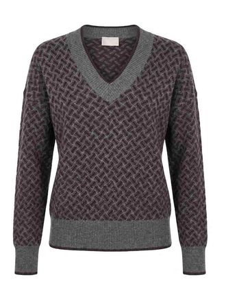 Drumohr Pull &Agrave; Col V - Gris