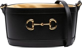 Gucci Hobo Bags - Leather Horsebit 1955 Bucket Bag - Gr. unisize - in Schwarz - für Damen