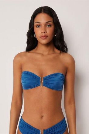 Calzedonia Bandeau-bikini-top Shiny Satin Blau