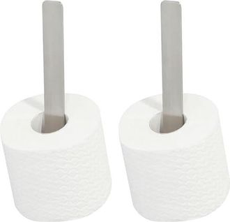 Tiger Colar Reserverollenhalter zum Kleben, Edelstahl geb&uuml;rstet, mit integrierter Klebefolie zur Montage ohne Bohren, 1312930946, 24.3 x 5 x 6.9 cm (Packung