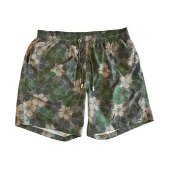 MC2 Saint Barth Homme, Maillots de bain, Multicolore, Taille: XL Hibiscus Camo 52 Ultralight Swim Short