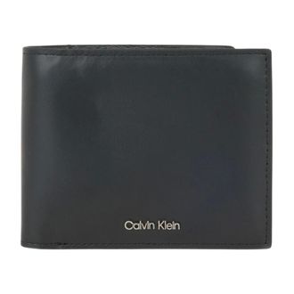 Calvin Klein Homme, Accessoires, Noir, Taille: ONE Size Portefeuille Bifold avec Logo en Relief et &Eacute;tui &agrave; Cartes