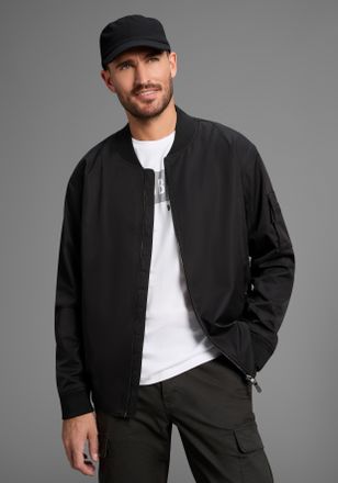 Man's World Schirmm&uuml;tze MANS WORLD, Herren, schwarz, Materialmix, unifarben, M&uuml;tzen, mit w&auml;rmenden Fleecefutter - NEW