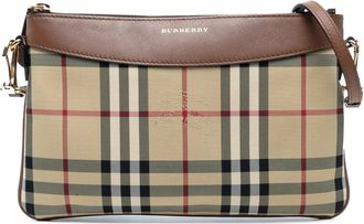 Burberry Hobo Bags - Haymarket Check Canvas Peyton Crossbody - Gr. unisize - in Braun - f&uuml;r Damen