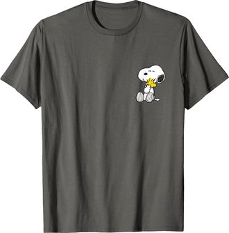Peanuts Front/Backside: Snoopy Woodstock T-Shirt