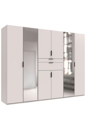 Boxxx Kleiderschrank, Wei&szlig;, Metall, 4 F&auml;cher, 2 Schubladen, 270x210x58 cm, BQ - B&uuml;ndnis f&uuml;r Qualit&auml;t, Made in Germany, DIN EN ISO 9001, in verschiedenen Gr&ouml;