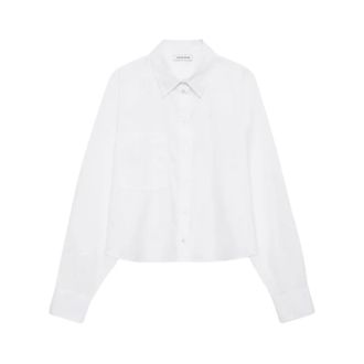 Anine Bing Camisa Sport Essie Cropped - - Blouses & Shirts - Damen - Wei&szlig; - S