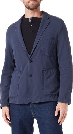 Camel Active Herren Baumwoll-Sakko mit 4-Wege Stretch Abendanzug-Set, Blau, 30